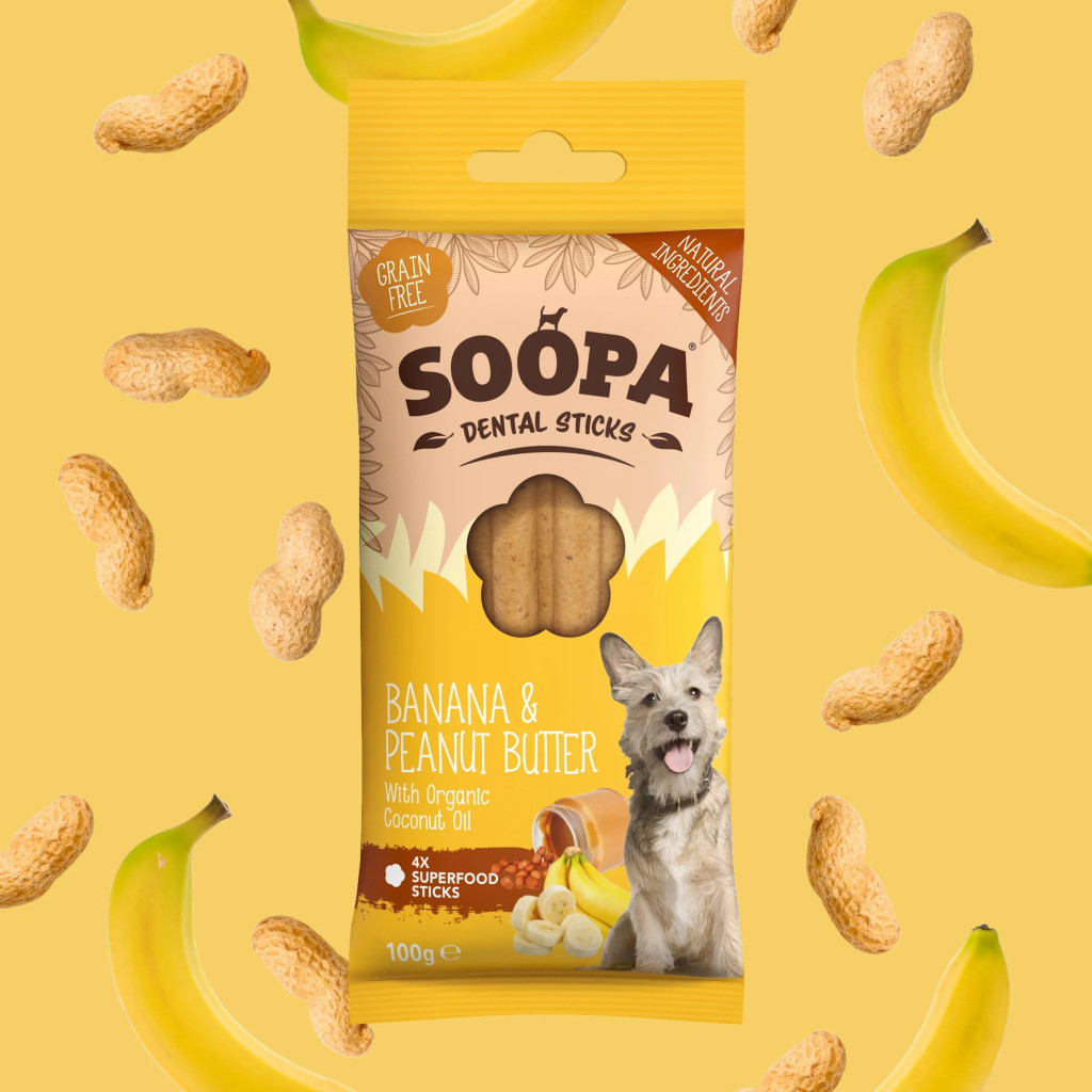 Fogtisztító sticks - Banán mogyoróvajjal , Soopa - gastrodog